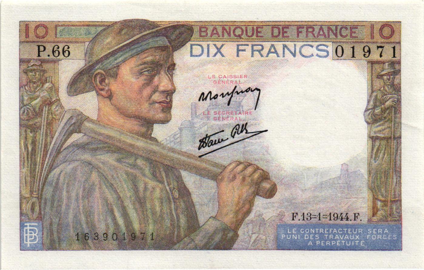 10 FRANCS - BILLET DE COLLECTION DE LA BANQUE DE FRANCE